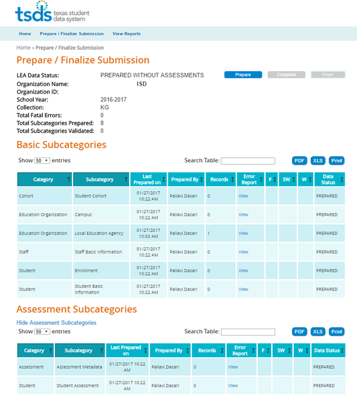 Early Childhood Data System | TSDS